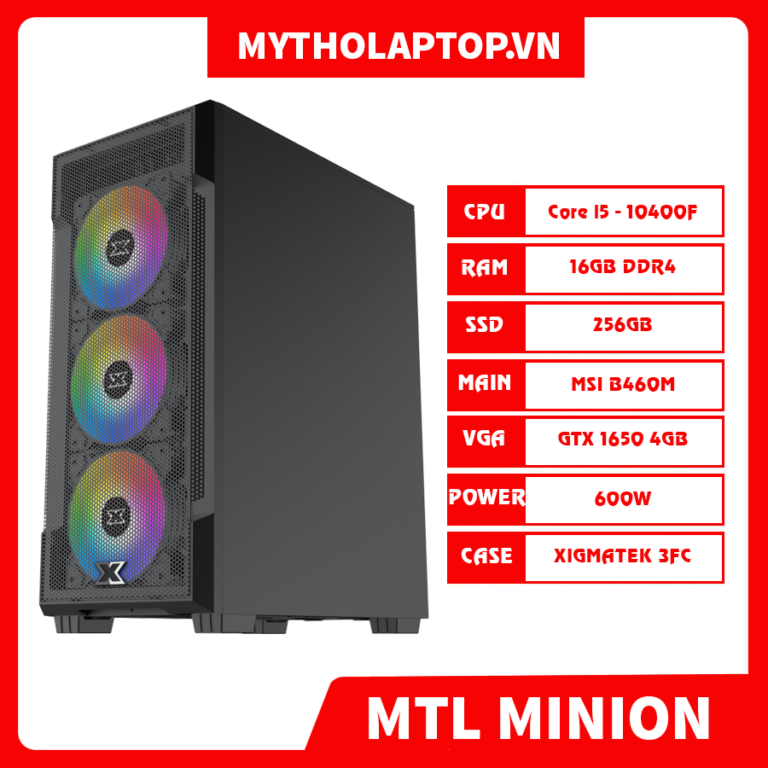MTL Minion - Core i5 10400F | 16GB | 240GB | GTX 1650 » Mỹ Tho Laptop