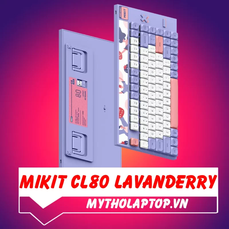 MIKIT CL80 LAVANDERRY RGB Tri-Mode Mechanical Keyboard » Mỹ Tho Laptop
